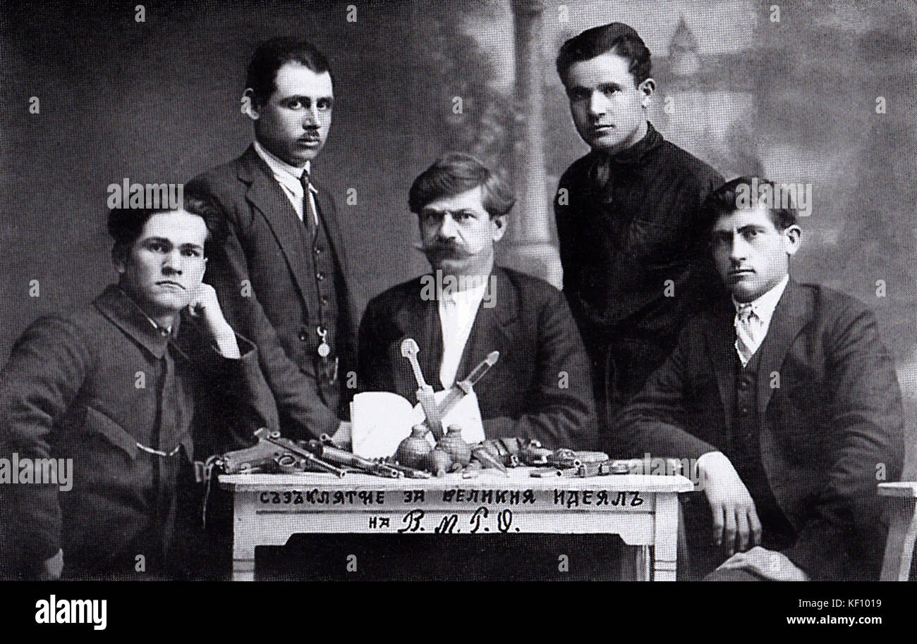 A photograph from April 1925, depicting activists of the Internal ...