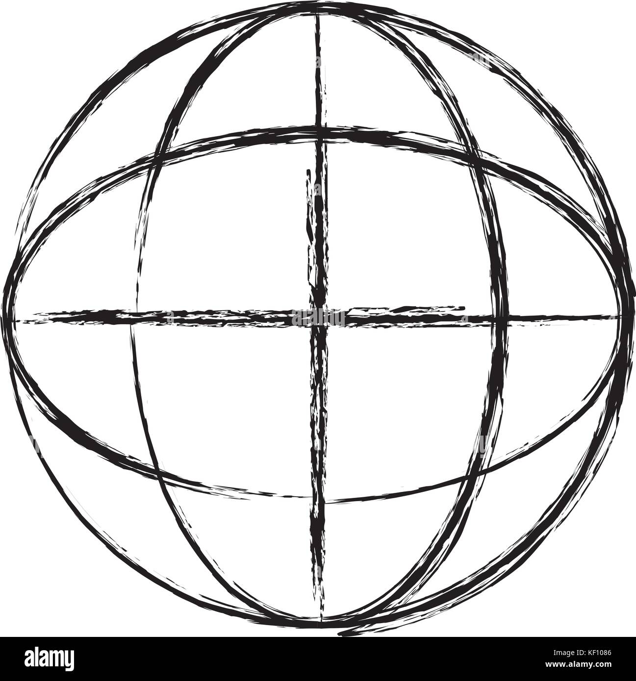 global sphere icon over white background vector illustration Stock ...