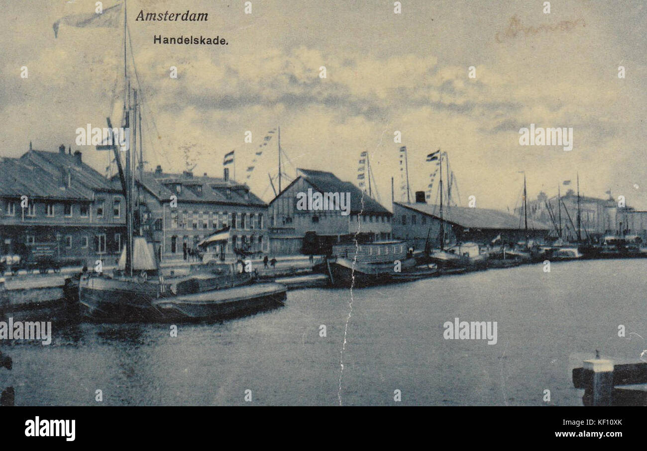 Handelskade (Oosterlijke) ansichtkaart Stock Photo - Alamy