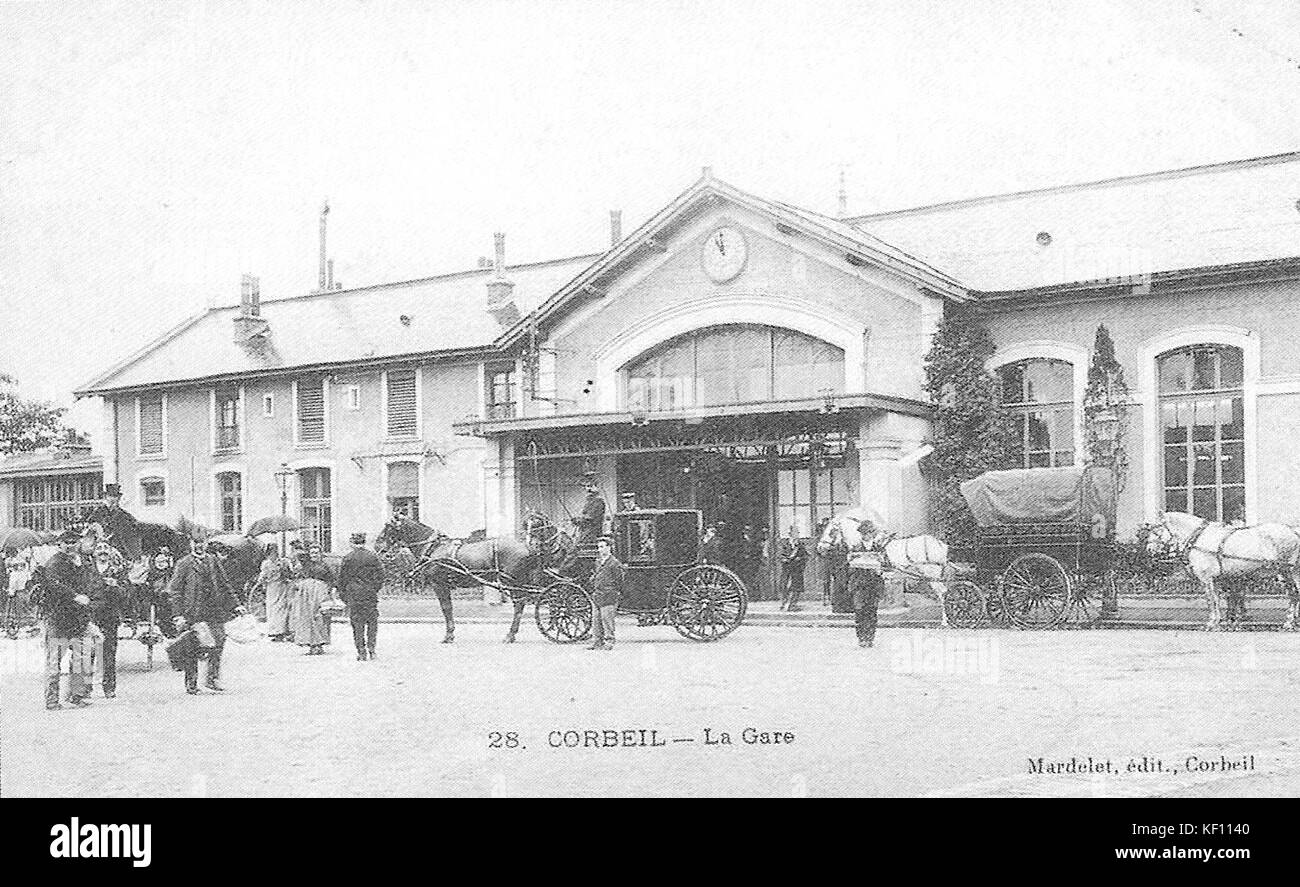 Gare de Corbeil Carte Postale 2 Stock Photo - Alamy