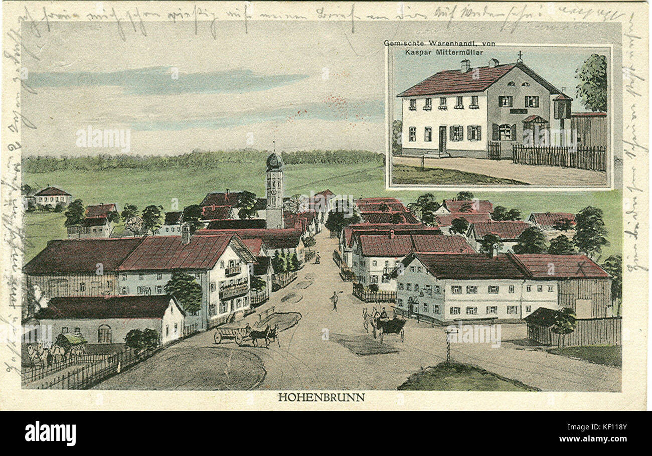 Hohenbrunn Postcard Stock Photo - Alamy