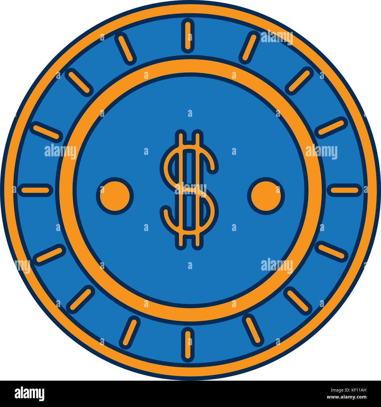 money coin icon over white background vector illustration Stock Vector ...