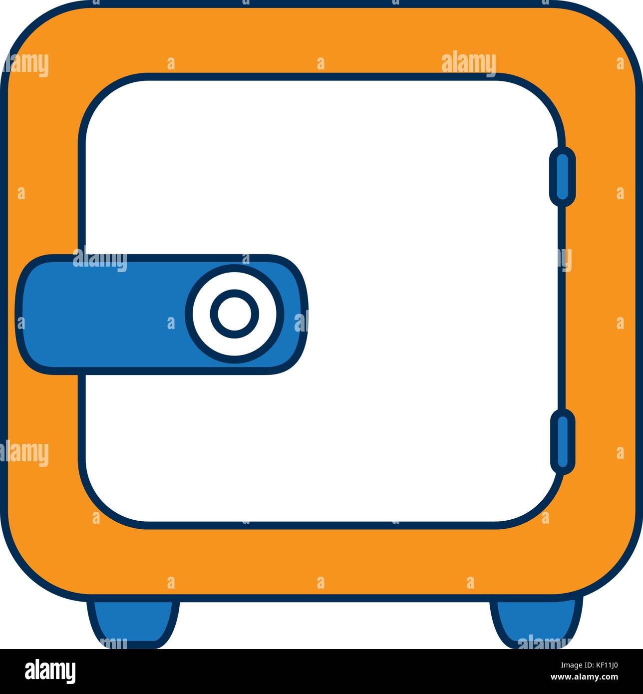 safe box icon over white background vector illustration Stock Vector ...