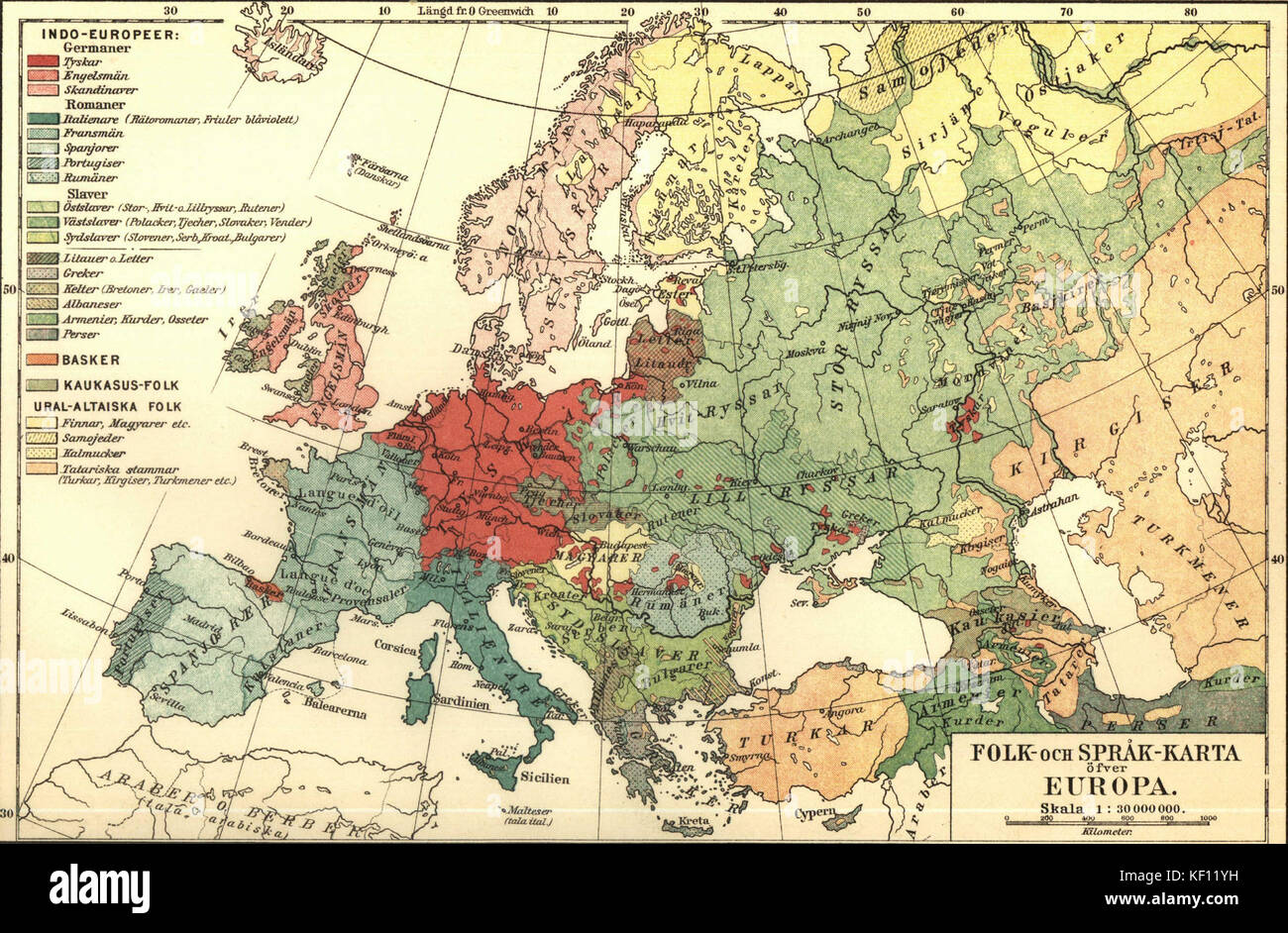Europe linguistic map 1907 Stock Photo - Alamy Europe linguistic map 1907 Stock Photo - Alamy