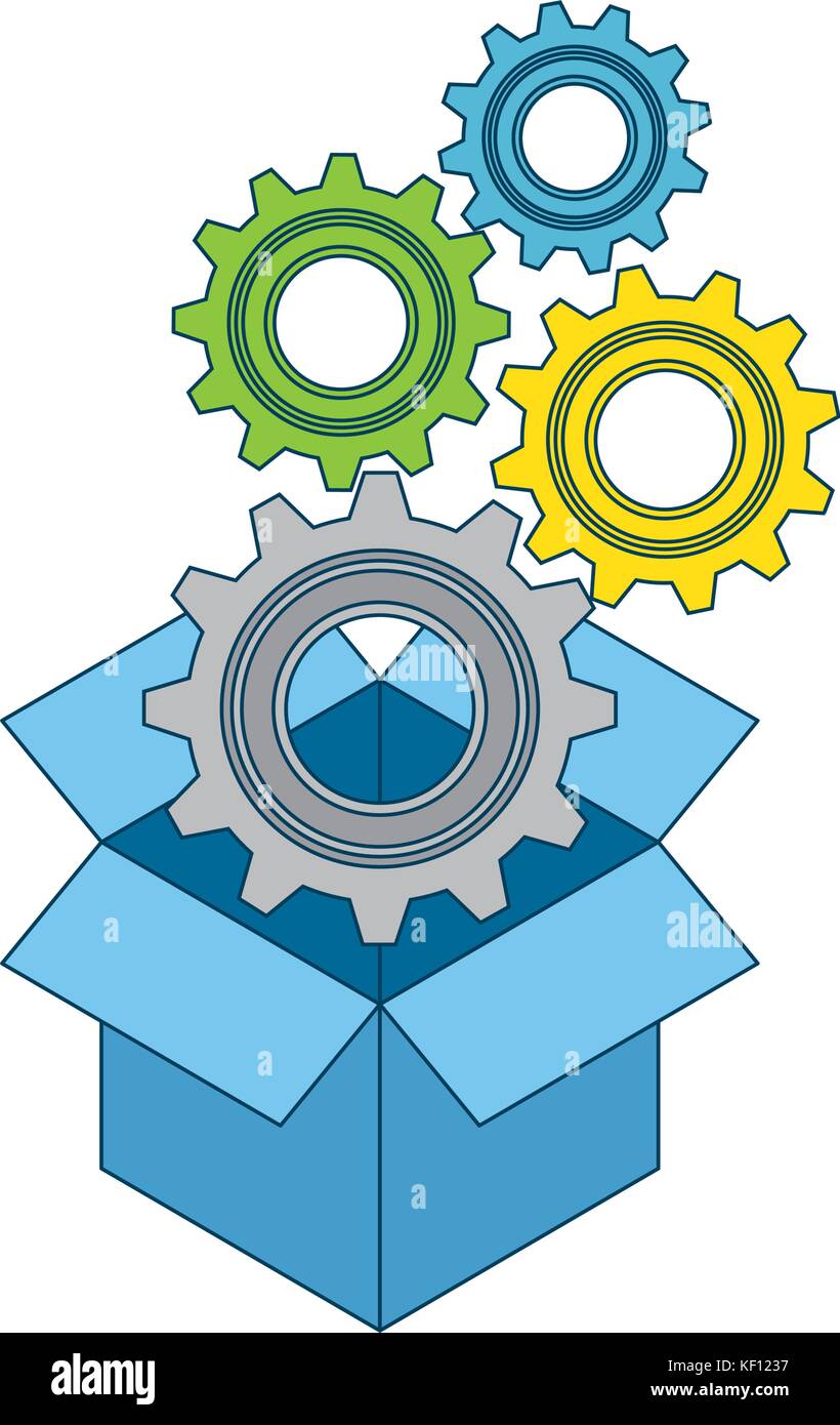 Carton box gears machine hi-res stock photography and images - Alamy