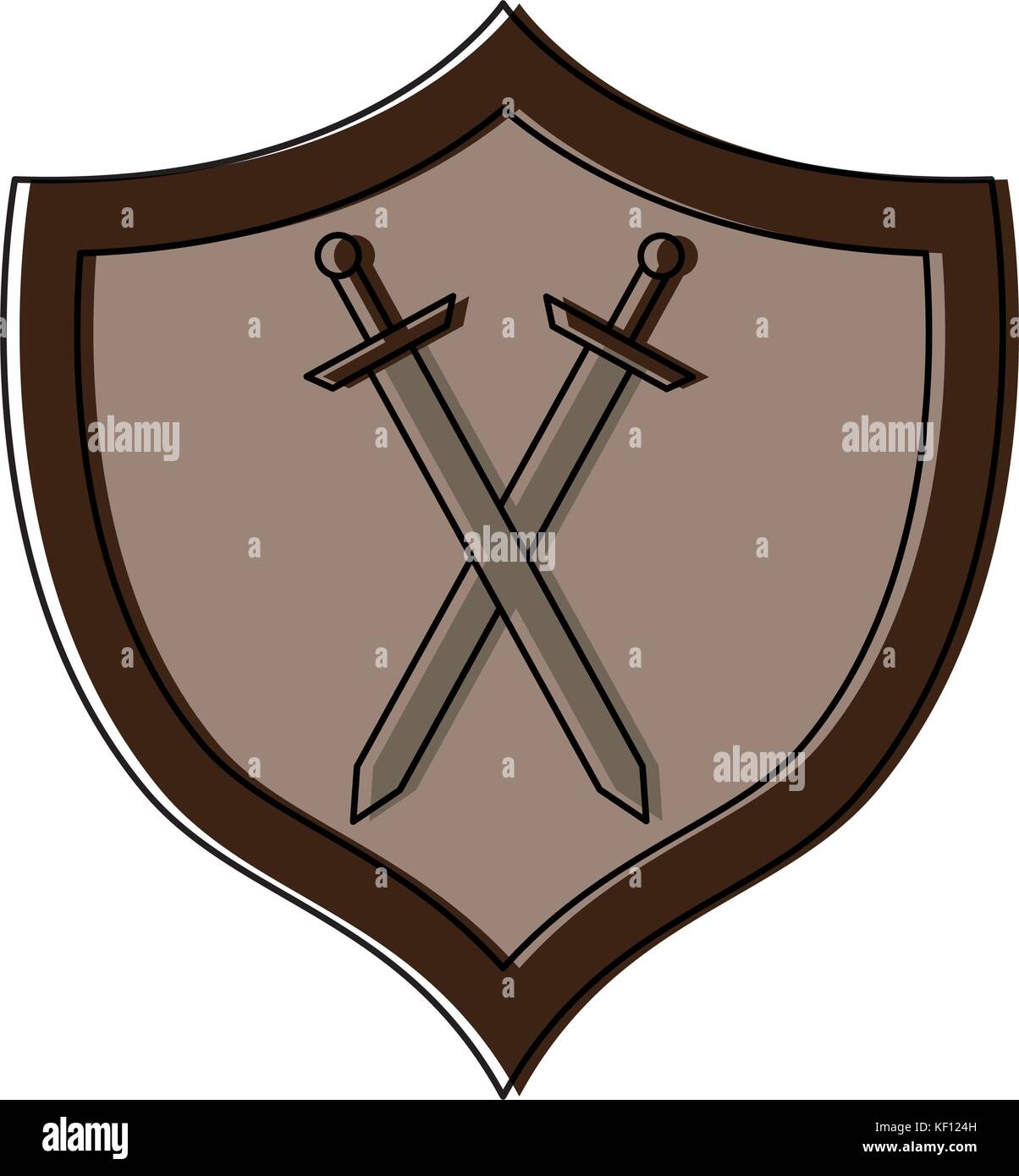 shield icon over white background vector illustration Stock Vector ...