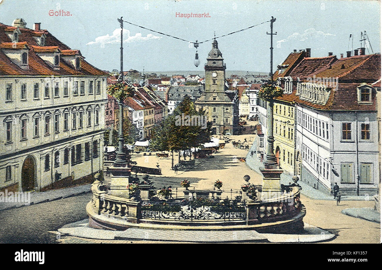 Gotha Hauptmarkt Stock Photo - Alamy