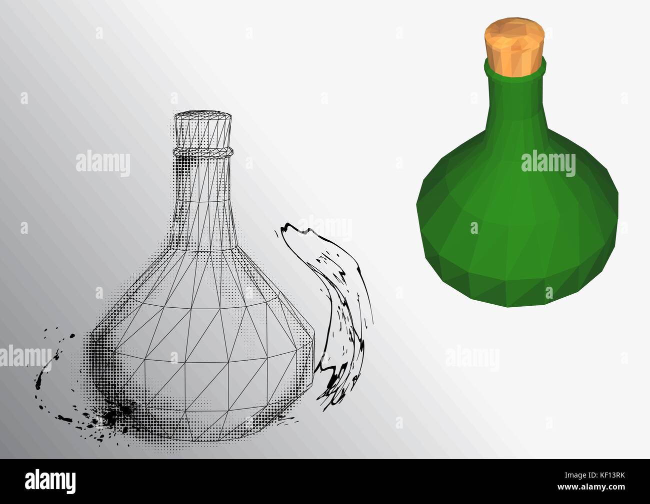 Wine glass on gray Stock Vector Images - Alamy