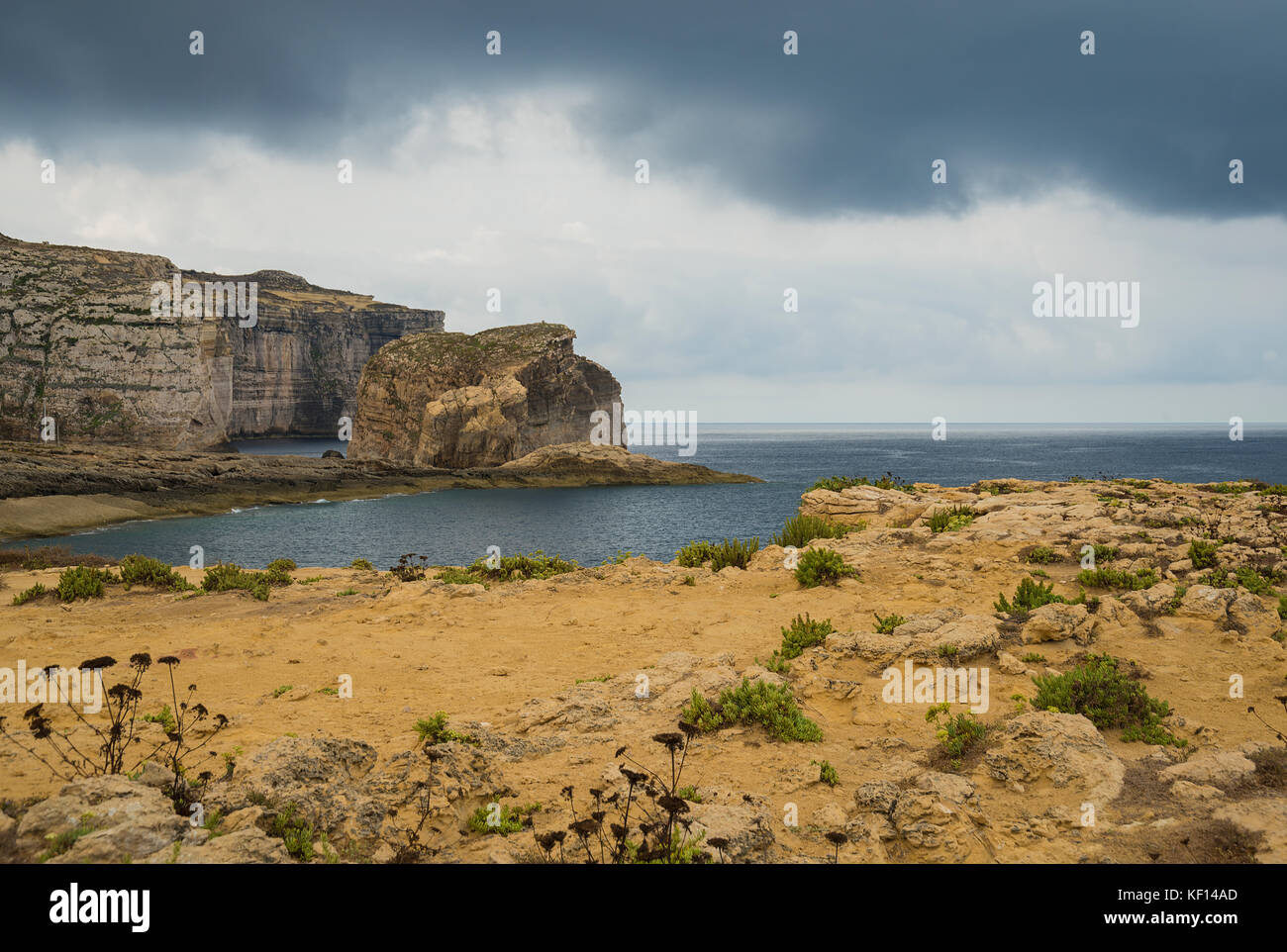 Dwejra Gozo coastline Stock Photo - Alamy