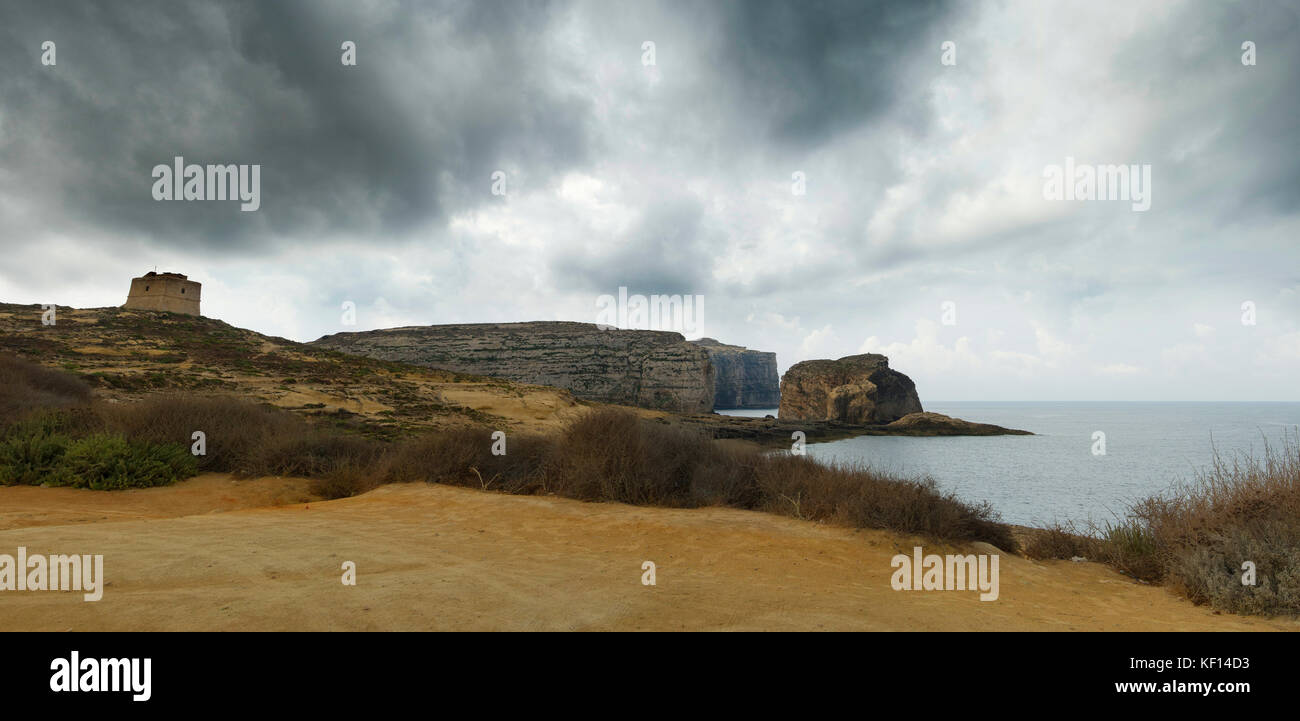 Dwejra Gozo coastline Stock Photo - Alamy