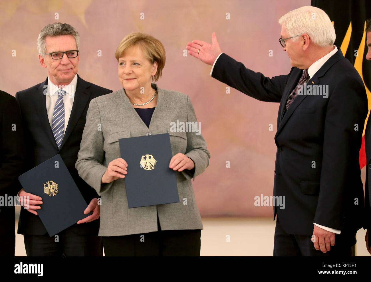 Berlin, Germany. 24th Oct, 2017. German Chancellor Angela Merkel and ...