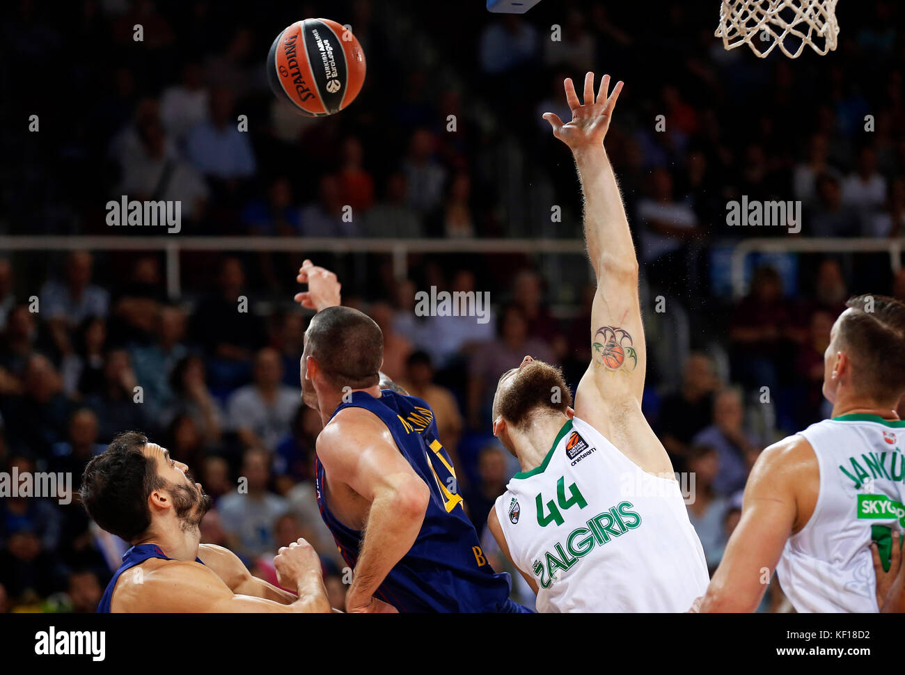 Barcelona, Espana. 24th Oct, 2017. Antanas Kavaliauskas and Adrien ...