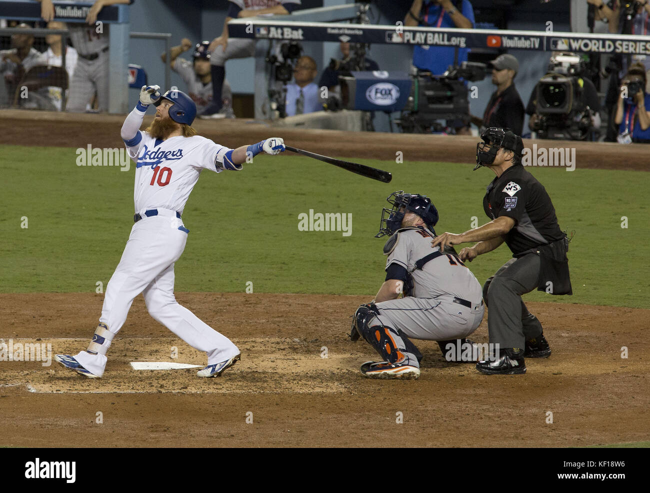Los Angeles, CALIFORNIA, USA. 24th Oct, 2017. Los Angeles Dodgers ...