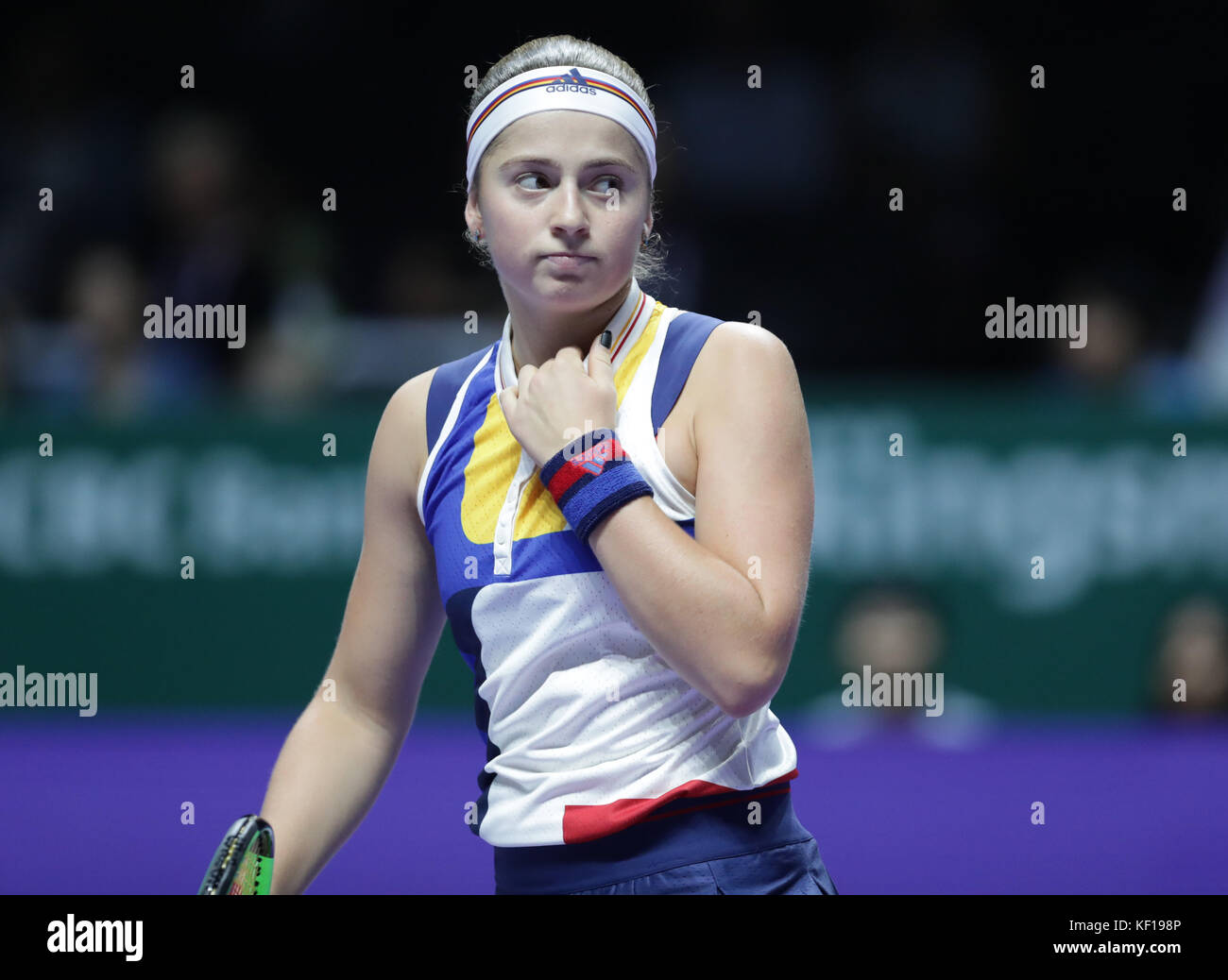 Singapore. 24th Oct, 2017. Latvian tennis player Jelena Ostapenko is in ...