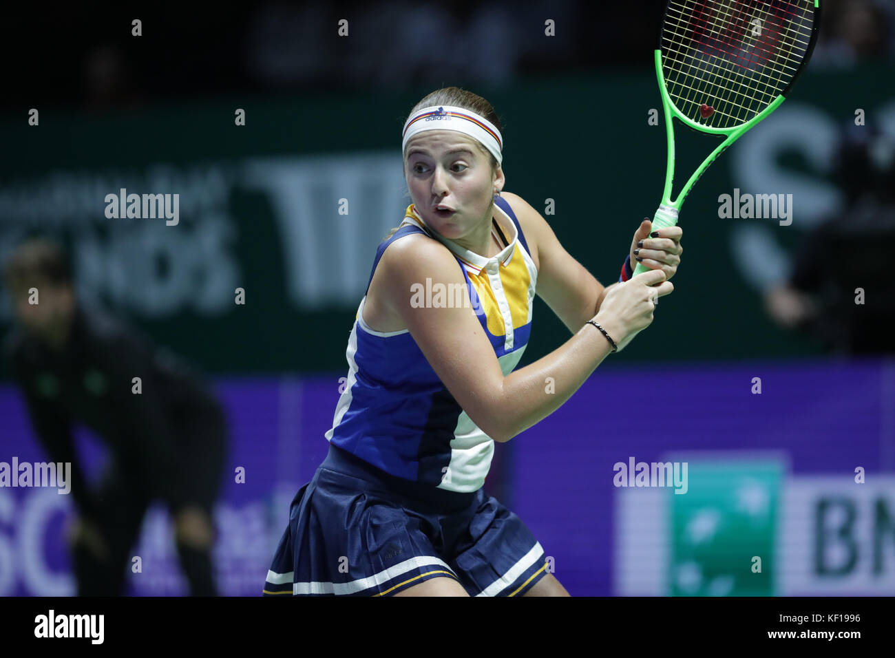 Singapore. 24th Oct, 2017. Latvian tennis player Jelena Ostapenko is in ...