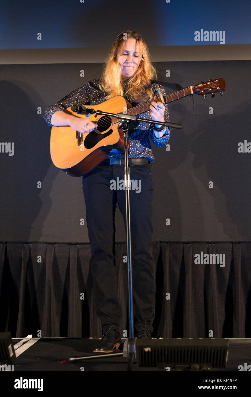 New York, United States. 24th Oct, 2017. Alyssa Robbins performs at ...