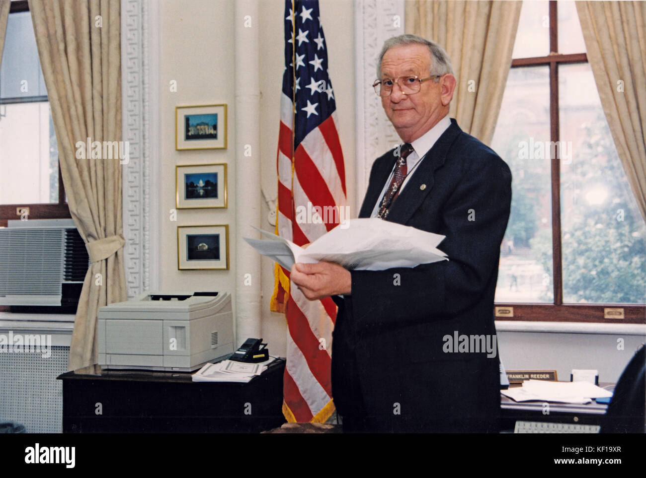 Charles Easley at work in the Eisenhower Executive Office Building in ...