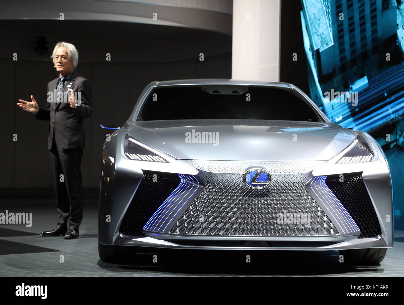 Tokyo, Japan. 25th Oct, 2017. Japanese automobile giant Toyota Motor's ...