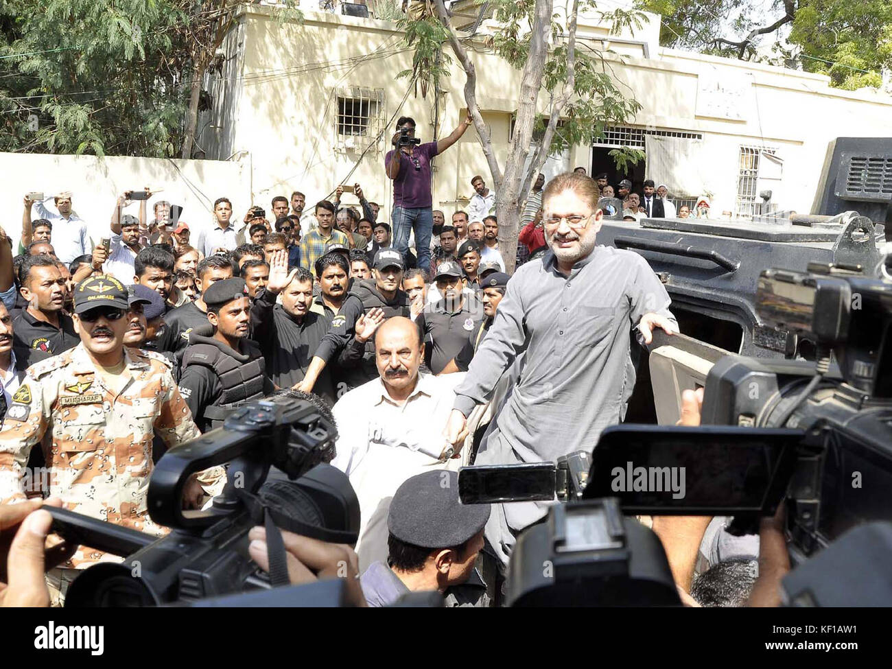 Former minister of Sindh, Sharjeel Inam Memon is being escorting to NAB ...