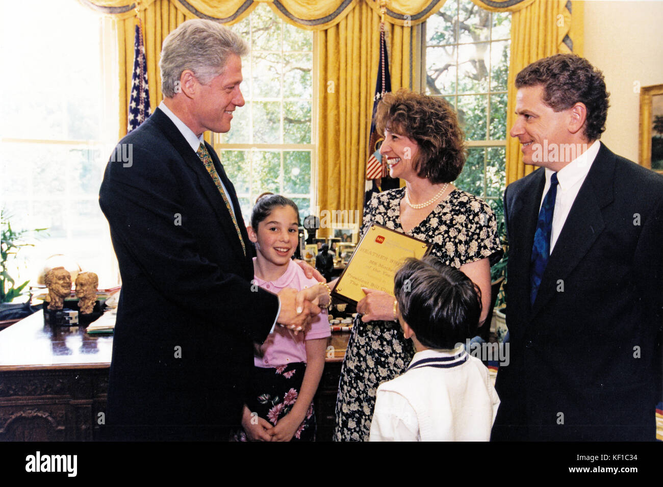 United States President Bill Clinton honors the Multiple Sclerosis ...