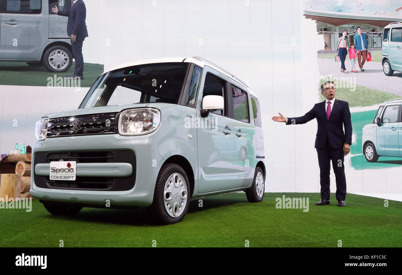 Tokyo, Japan. 25th Oct, 2017. Japanese automaker Suzuki Motor president ...