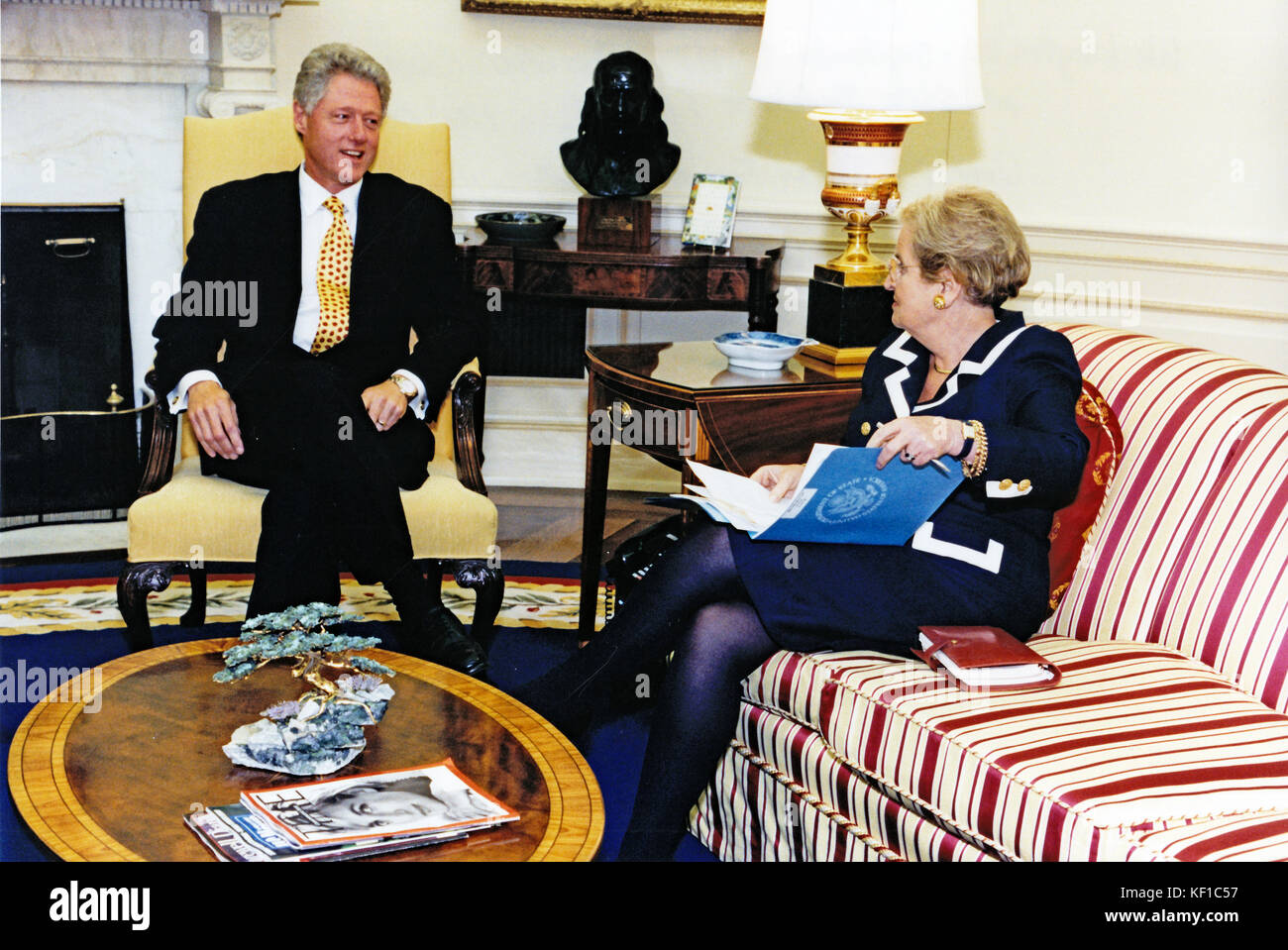 United States President Bill Clinton meets US Secretary of State ...