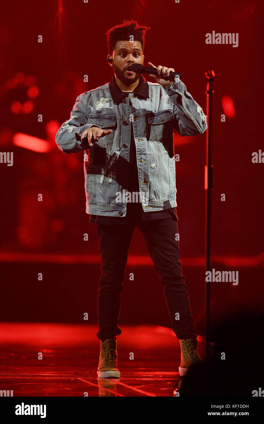 Miami, FL, USA. 24th Oct, 2017. The Weeknd performs at the ...