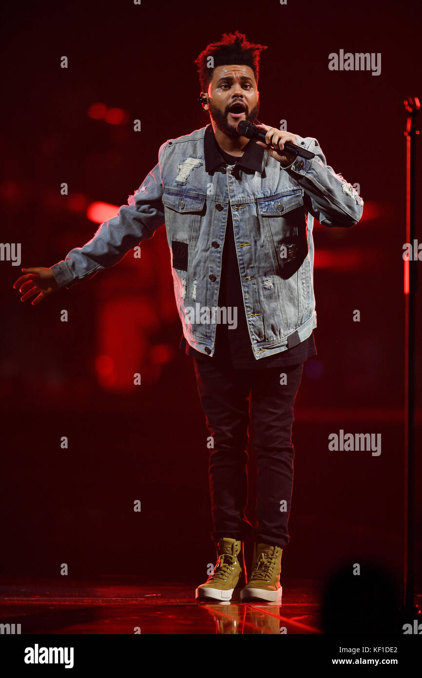 Miami, FL, USA. 24th Oct, 2017. The Weeknd performs at the ...