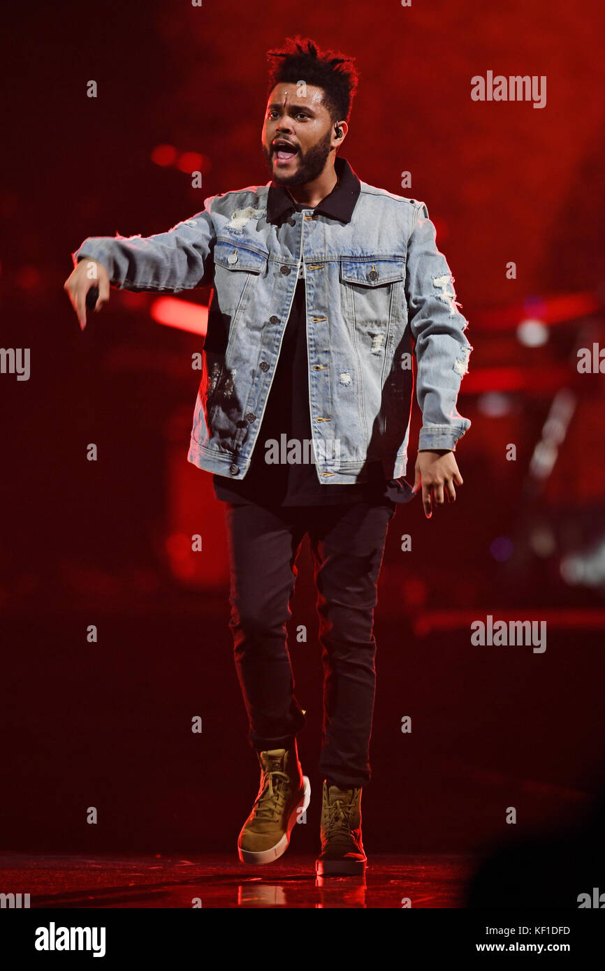 Miami, FL, USA. 24th Oct, 2017. The Weeknd performs at the ...