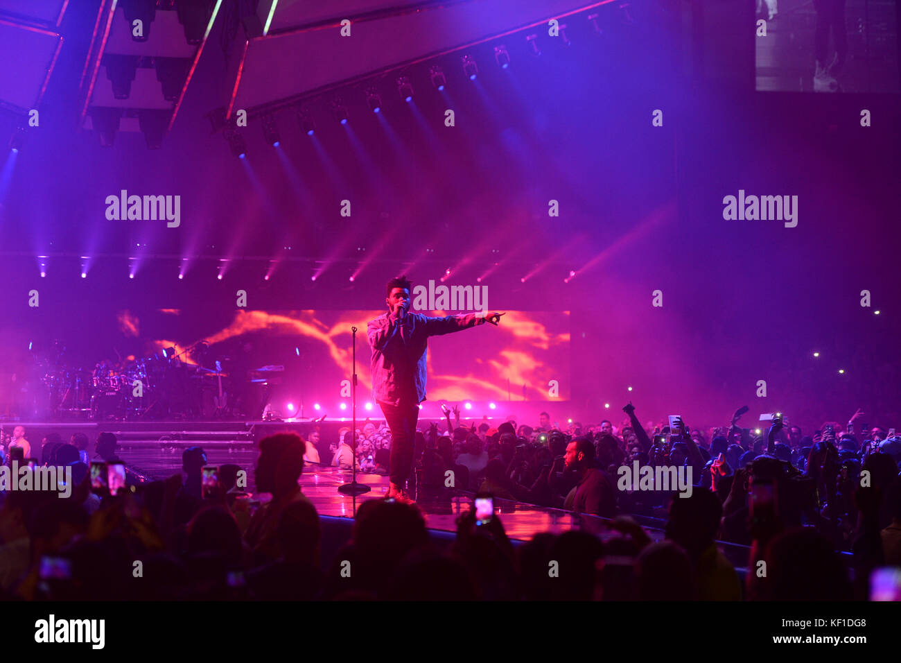 Miami, FL, USA. 24th Oct, 2017. The Weeknd performs at the ...
