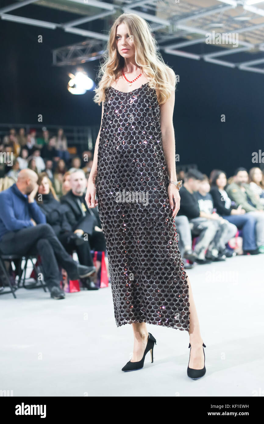 Zagreb, Croatia. 24th Oct, 2017. Fashion model wearing clothes for ...