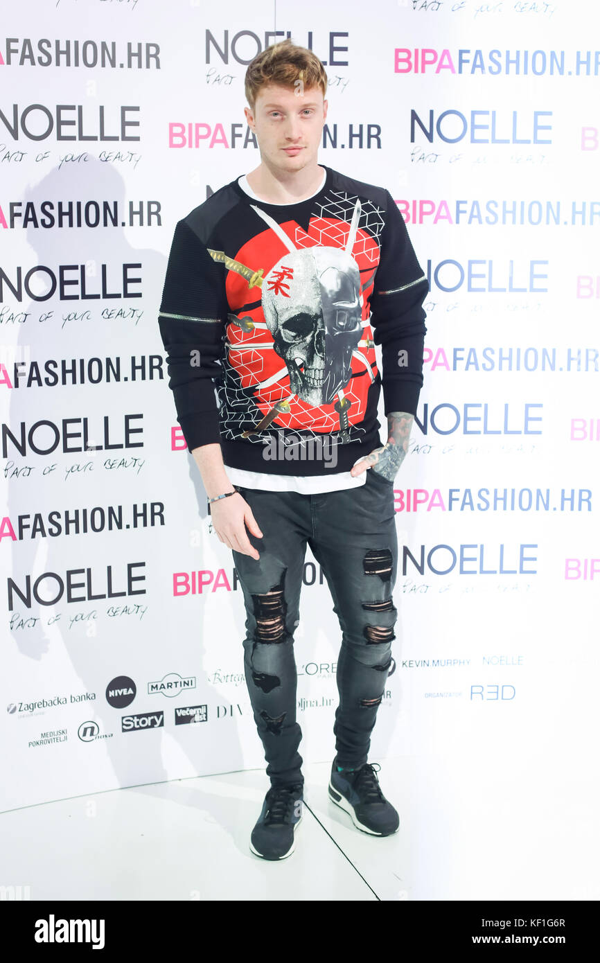 Zagreb, Croatia. 24th Oct, 2017. Fashion model Mario Percic on the Bipa ...