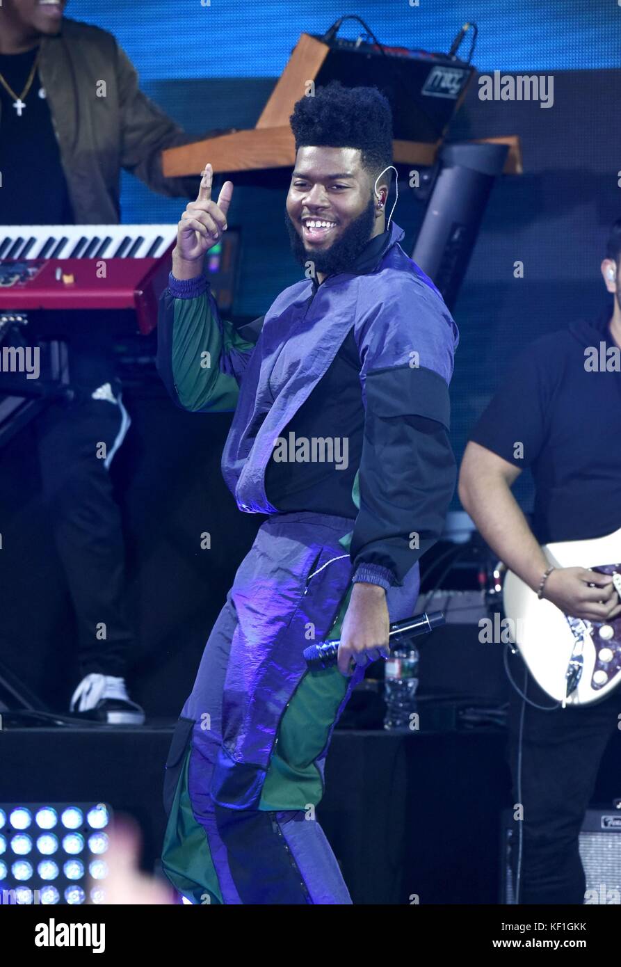 New York, NY, USA. 25th Oct, 2017. Khalid on stage for NBC Today Show ...