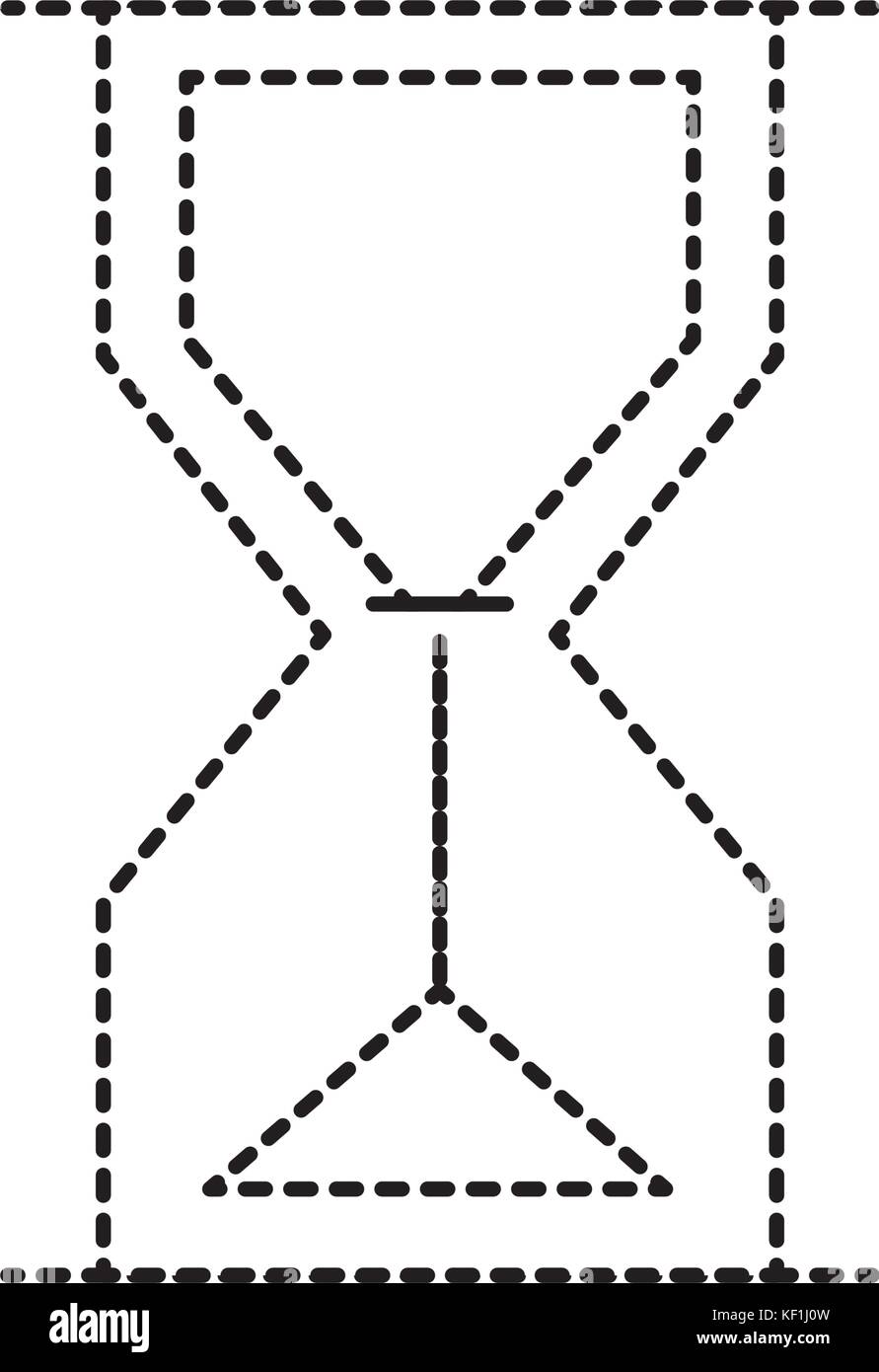 dotted shape hourglass object design to know the time Stock Vector ...