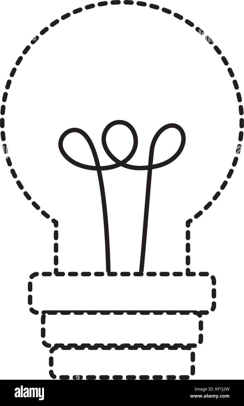 dotted shape light bulb power electric energy Stock Vector Image & Art ...