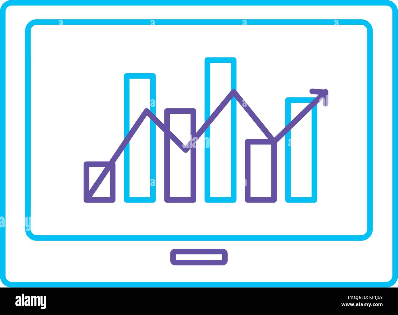 line screen technology with statistics bar diagram Stock Vector Image ...