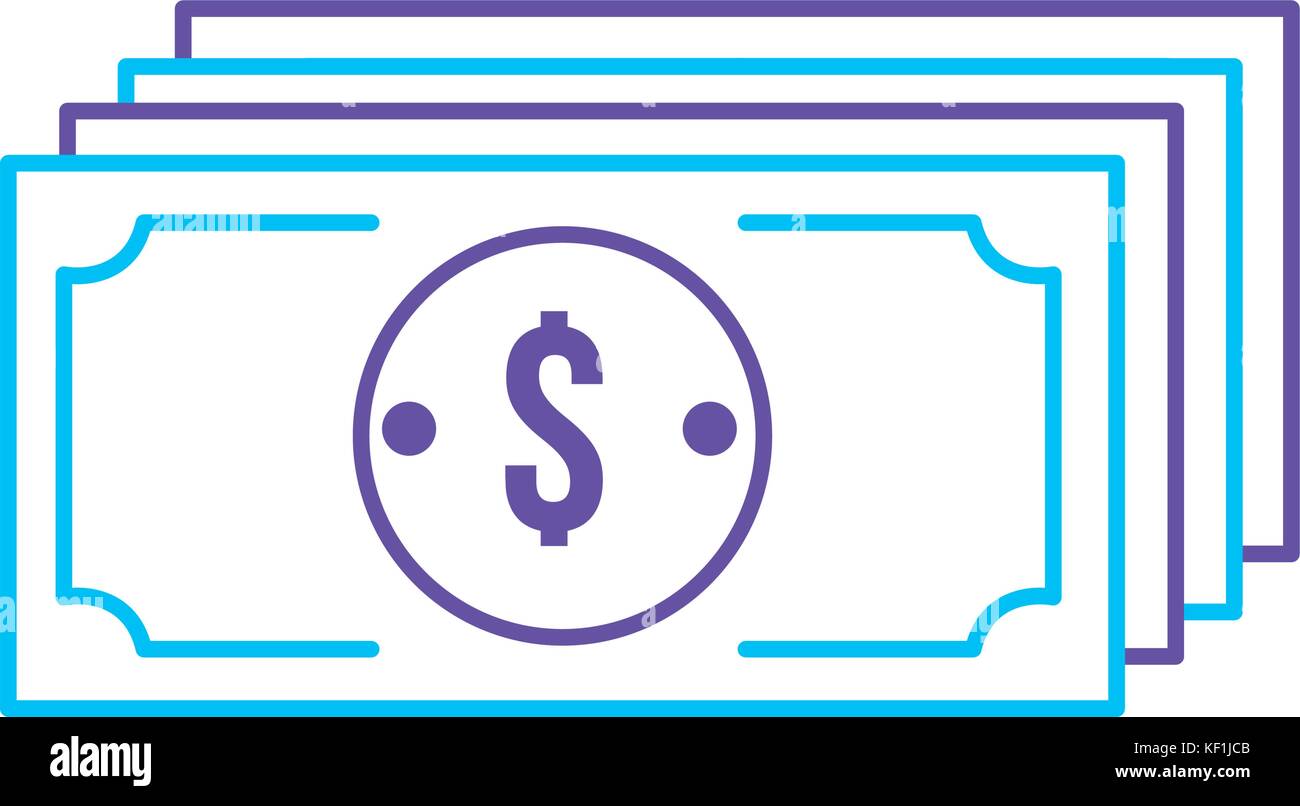 line bills dollar cas money currency Stock Vector Image & Art - Alamy