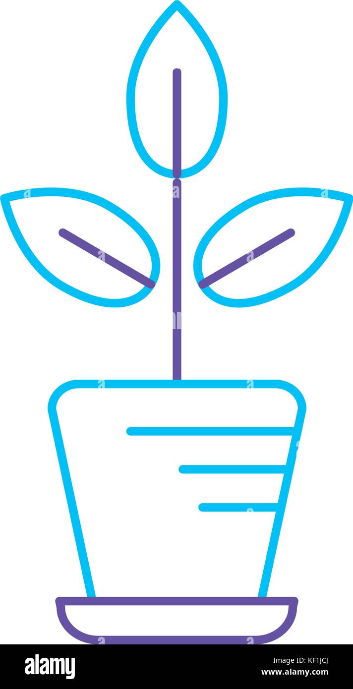 Line plant leaves inside Stock Vector Images - Alamy