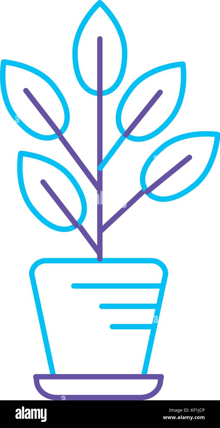 Line plant leaves inside Stock Vector Images - Alamy