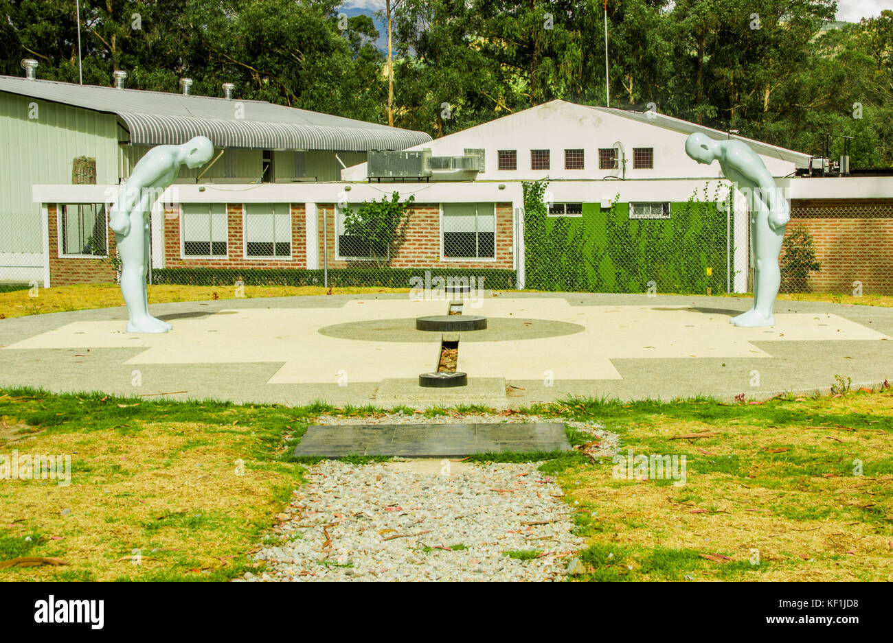 CAYAMBE, ECUADOR - SEPTEMBER 05, 2017: Equator Line Monument, two ...
