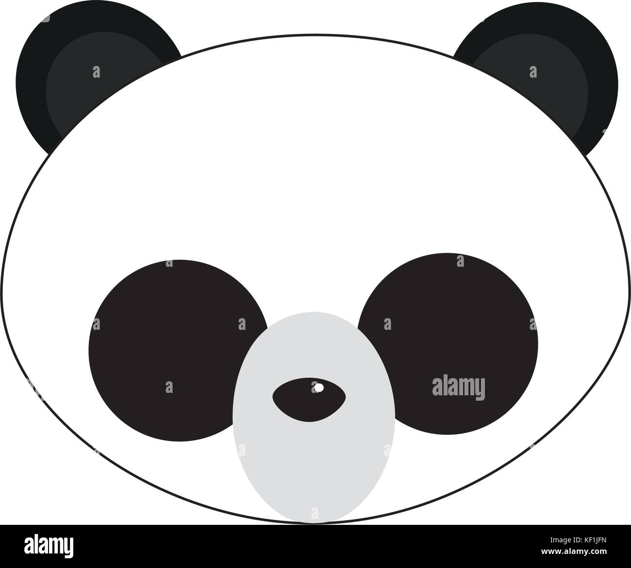 panda head wild cute animal Stock Vector Image & Art - Alamy