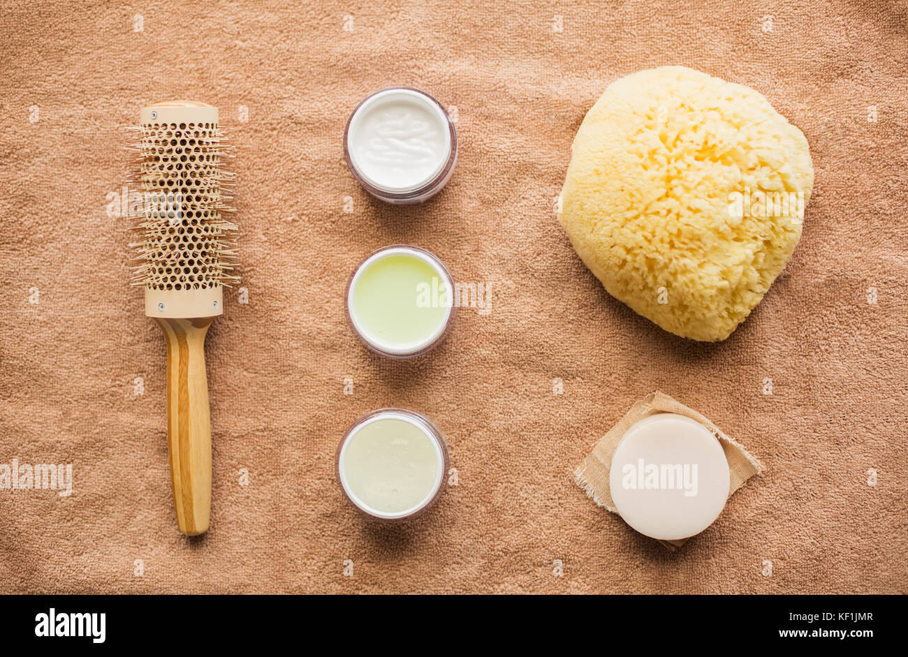 Hair brush cream sponge hi-res stock photography and images - Alamy