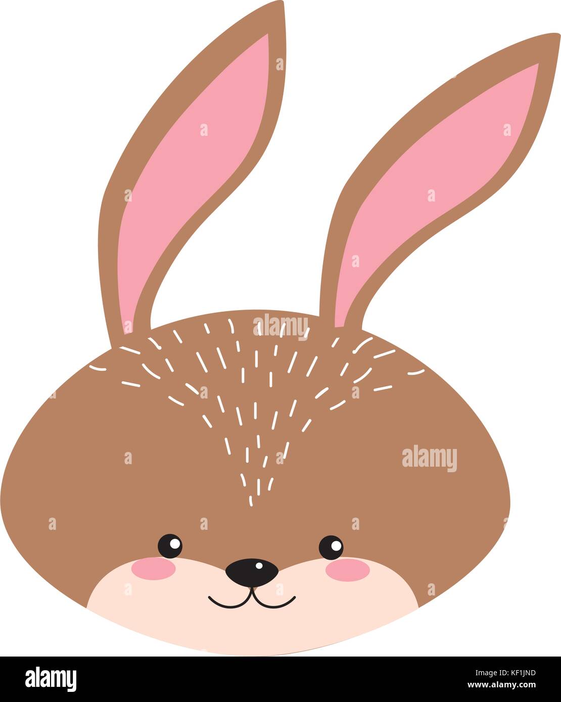 cute rabbit head wild animal Stock Vector Image & Art - Alamy