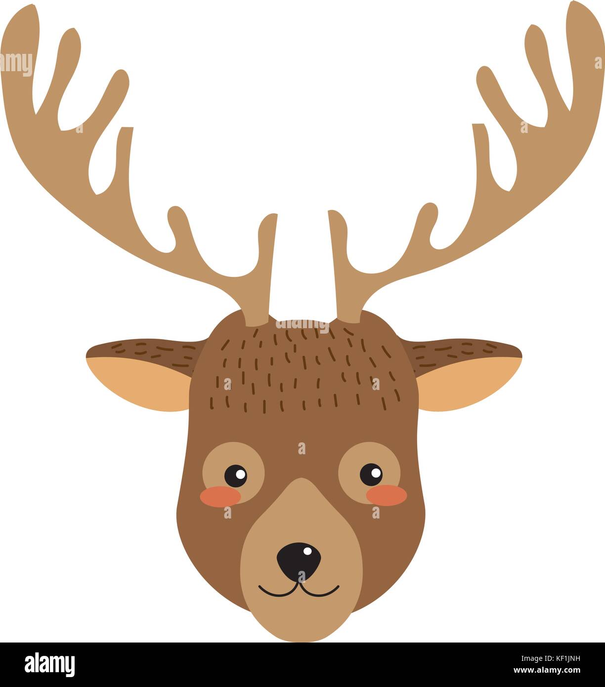 cute elk head wild animal Stock Vector Image & Art - Alamy