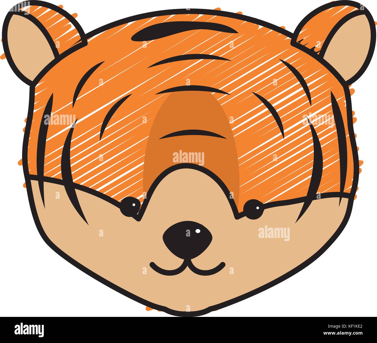 cute tiger head wild animal Stock Vector Image & Art - Alamy