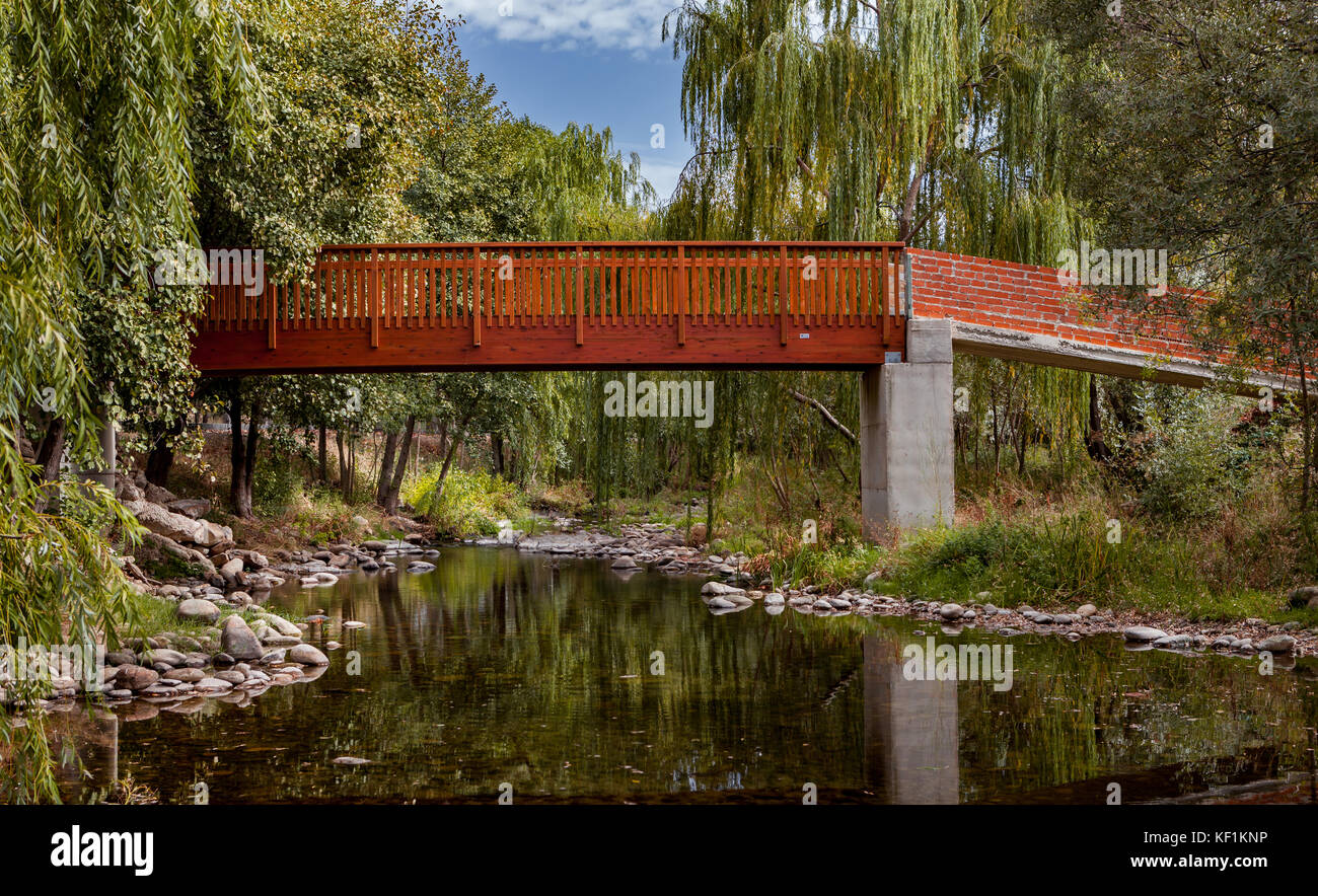 Old bridge over brook in forest hi-res stock photography and images - Alamy