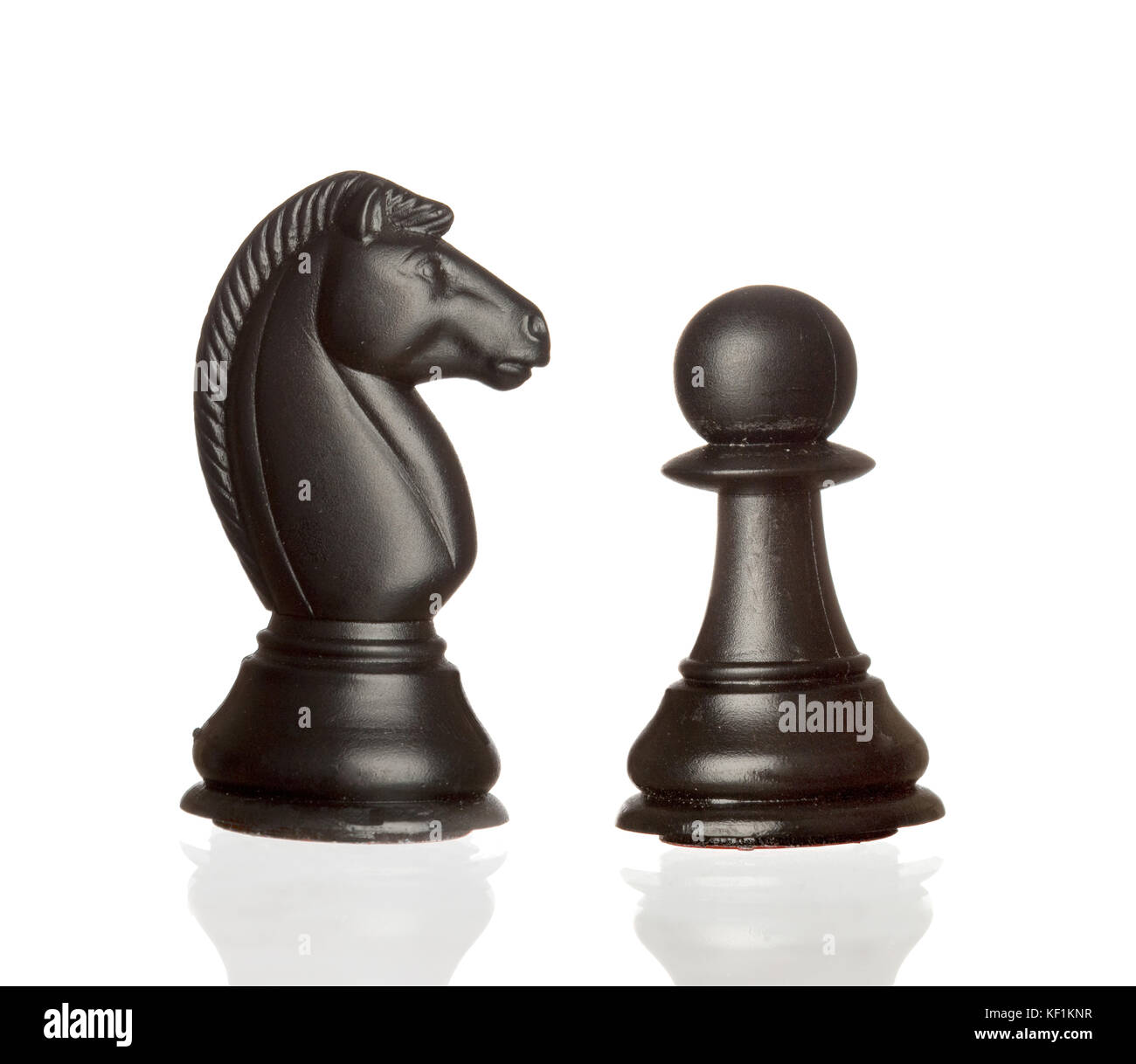 Two chess pieces isolated on a white background Stock Photo - Alamy