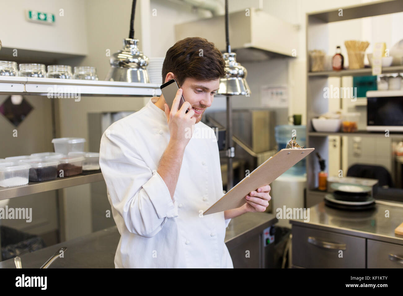 Call ordering food man hi-res stock photography and images - Alamy