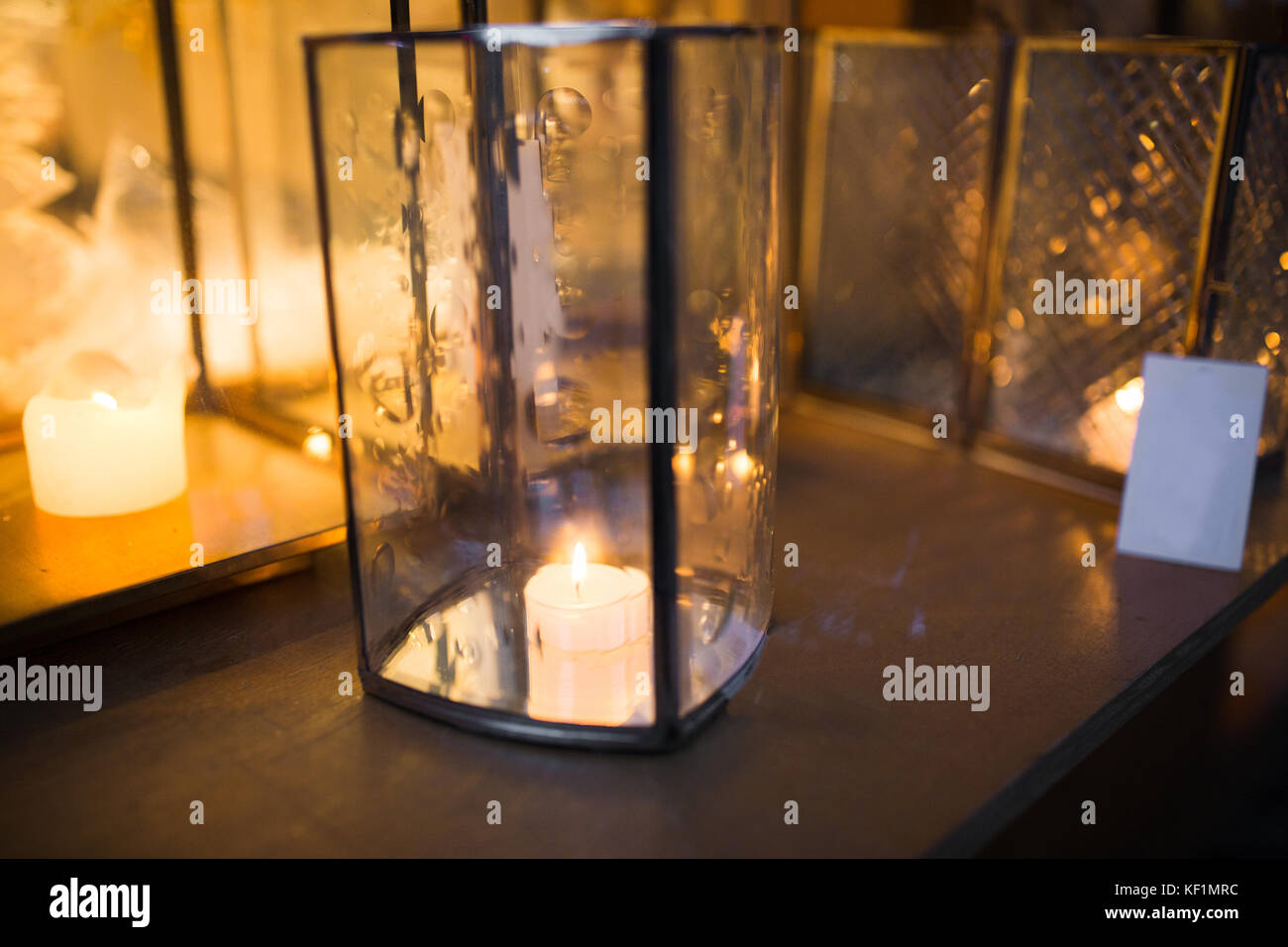 Candle inside lamp hi-res stock photography and images - Alamy