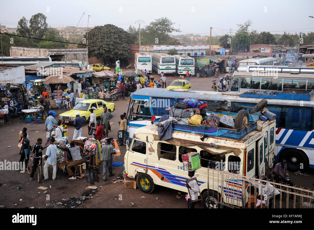 MALI, Bamako , bus stand for long distances buses Stock Photo - Alamy